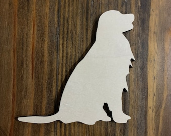 Unfinished Wooden Golden Retriever Dog Shape Animal Pet Craft up to 24 ...
