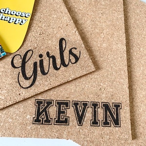 Personalized Cork Board With Name, Cork Board Letters, Personalized ...
