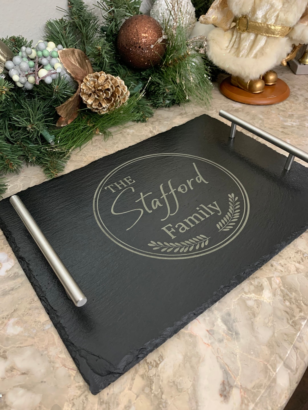 Slate Serving Tray - Engraved -personalized Gift-wedding Gift ...