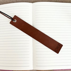 Personalized Engraved Leather Bookmark, Teacher Gift, Book Club Gift ...