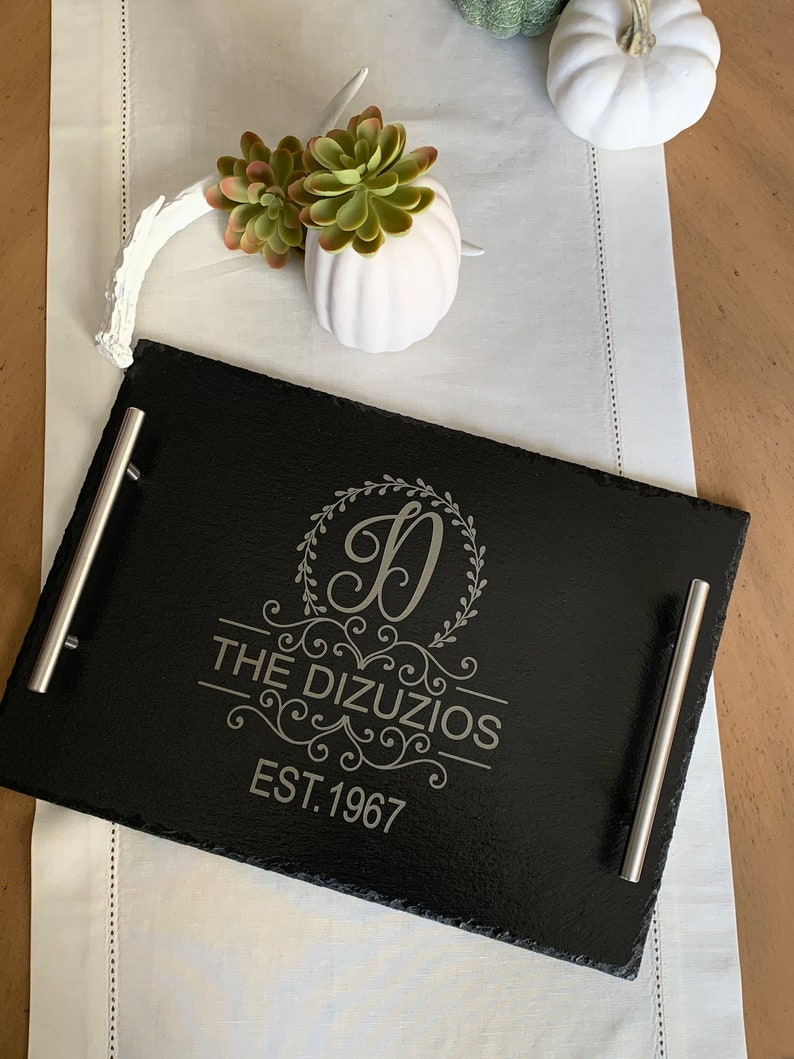 Slate Serving Tray Engraved personalized Gift-wedding Gift - Etsy