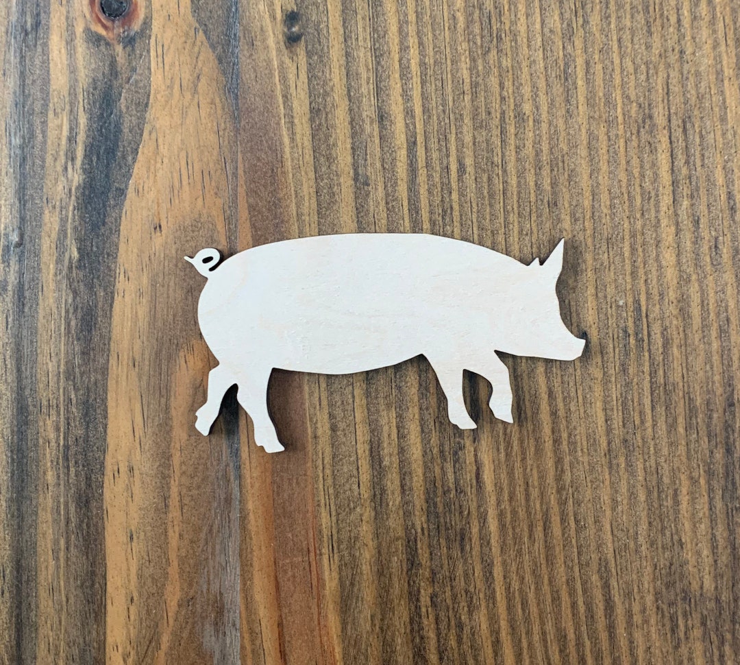 Pig- Wood Pig,unfinished Wood Cut Out, Shapes, Animals, Custom Orders ...