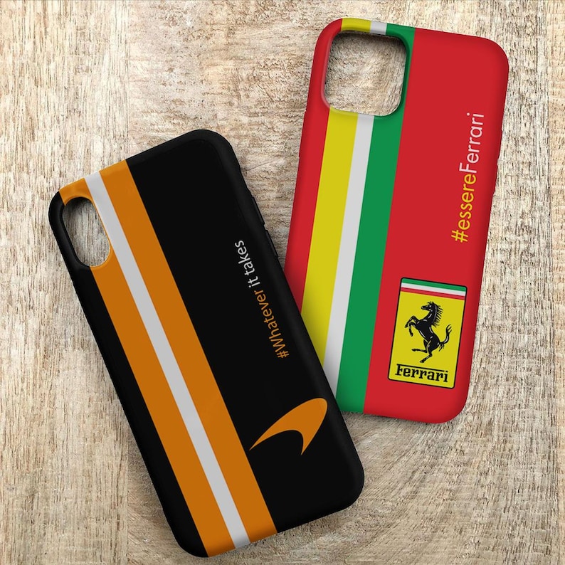 Formula 1 Team Livery Stripe Phone Case Custom for iPhone 16 15 14 13 ...