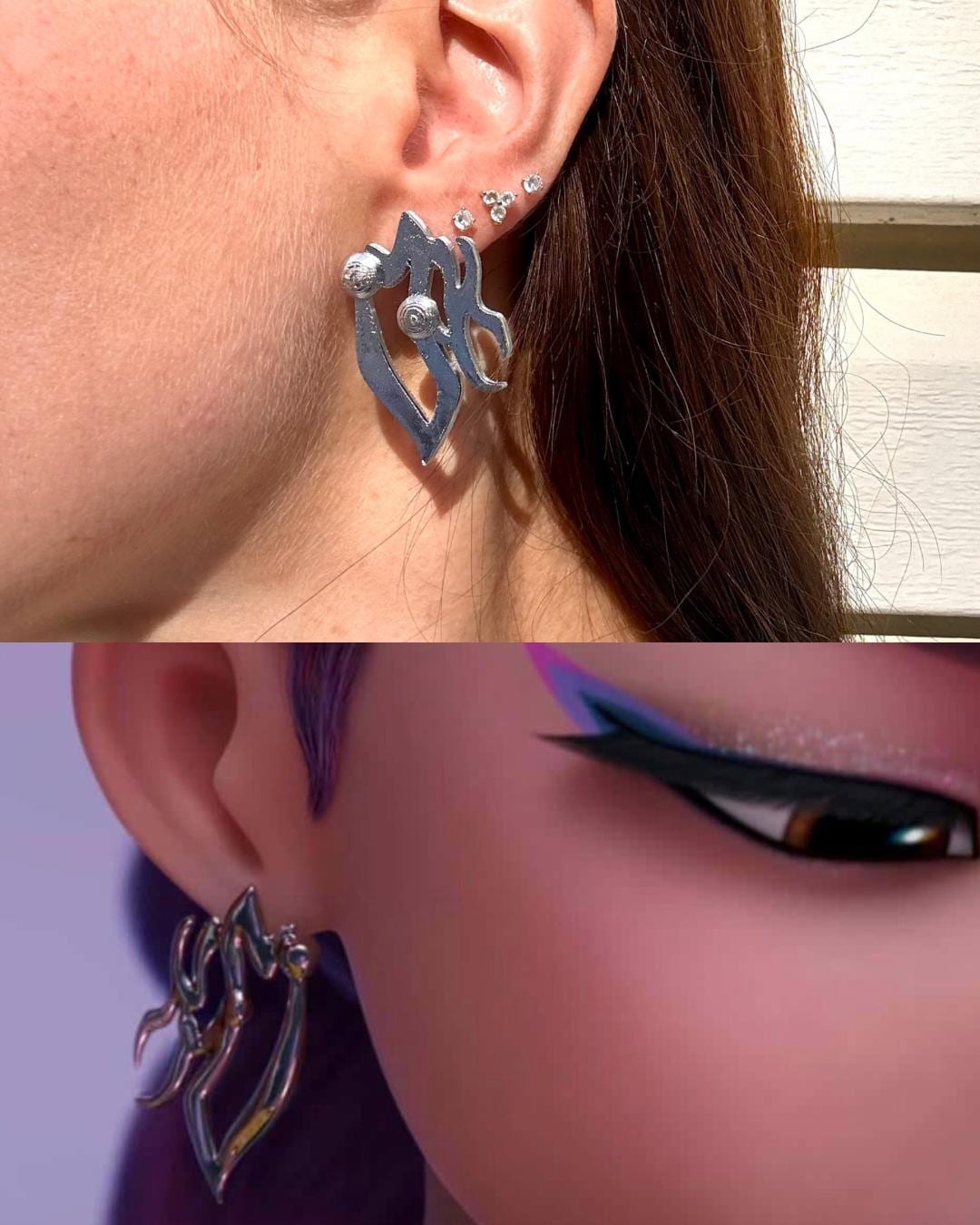 Rumi Earrings K-pop Demon Hunters Inspired | Huntrix Inspired Cosplay ...