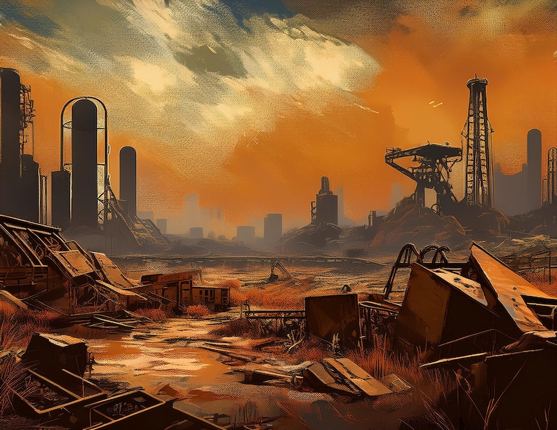 Rusted Wastelands Backgrounds - Etsy