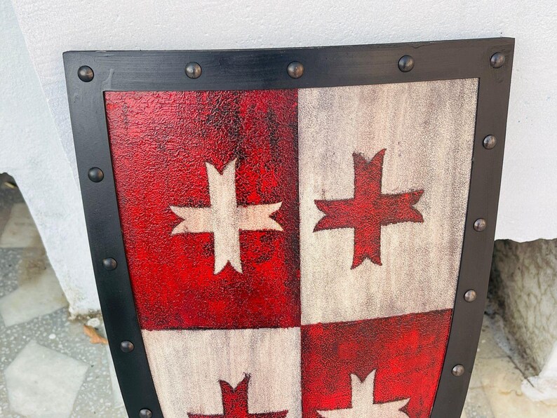 Handcrafted Templar Shield | Medieval Crusader Cosplay Prop - Etsy