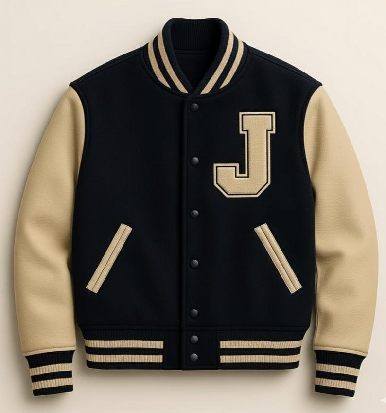 Varsity Letterman Jacket – Custom Embroidered Wool & Leather - Etsy