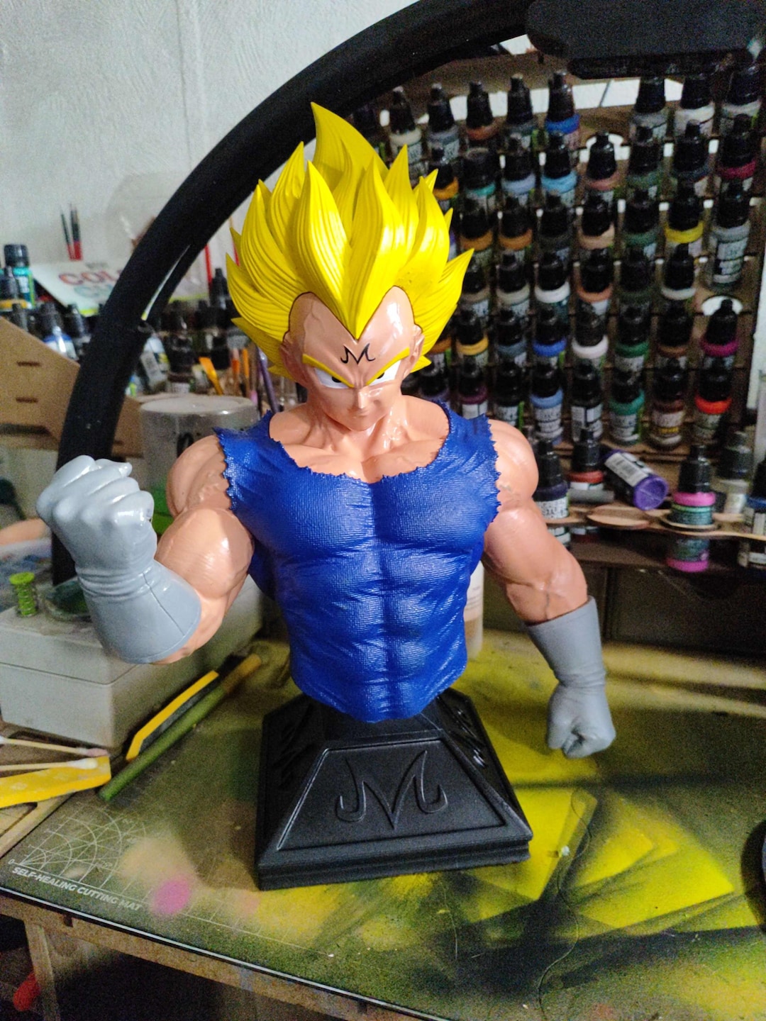 Majin Vegeta Bust - Dragon Ball Z | Hand Painted Figurine | 3D Printed ...