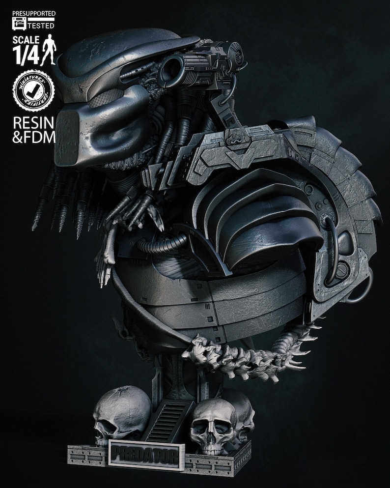 Predator Bust Horror Movie STL File. - Etsy UK