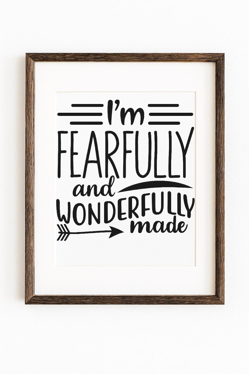 Fearfully and Wonderfully Made Printable Wall Art: Christian Home Decor ...
