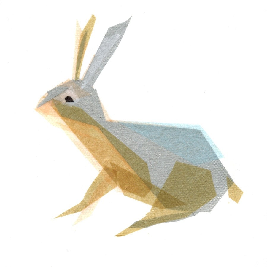 Ember Bunny - Animal Art Print - Etsy Canada