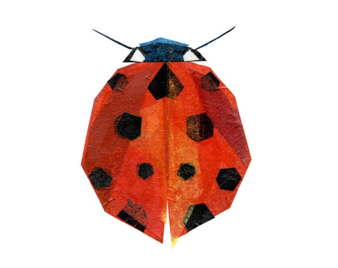 Ruby Bug - Ladybug Art Print, Ladybug Decor, Insect Art Print - Etsy