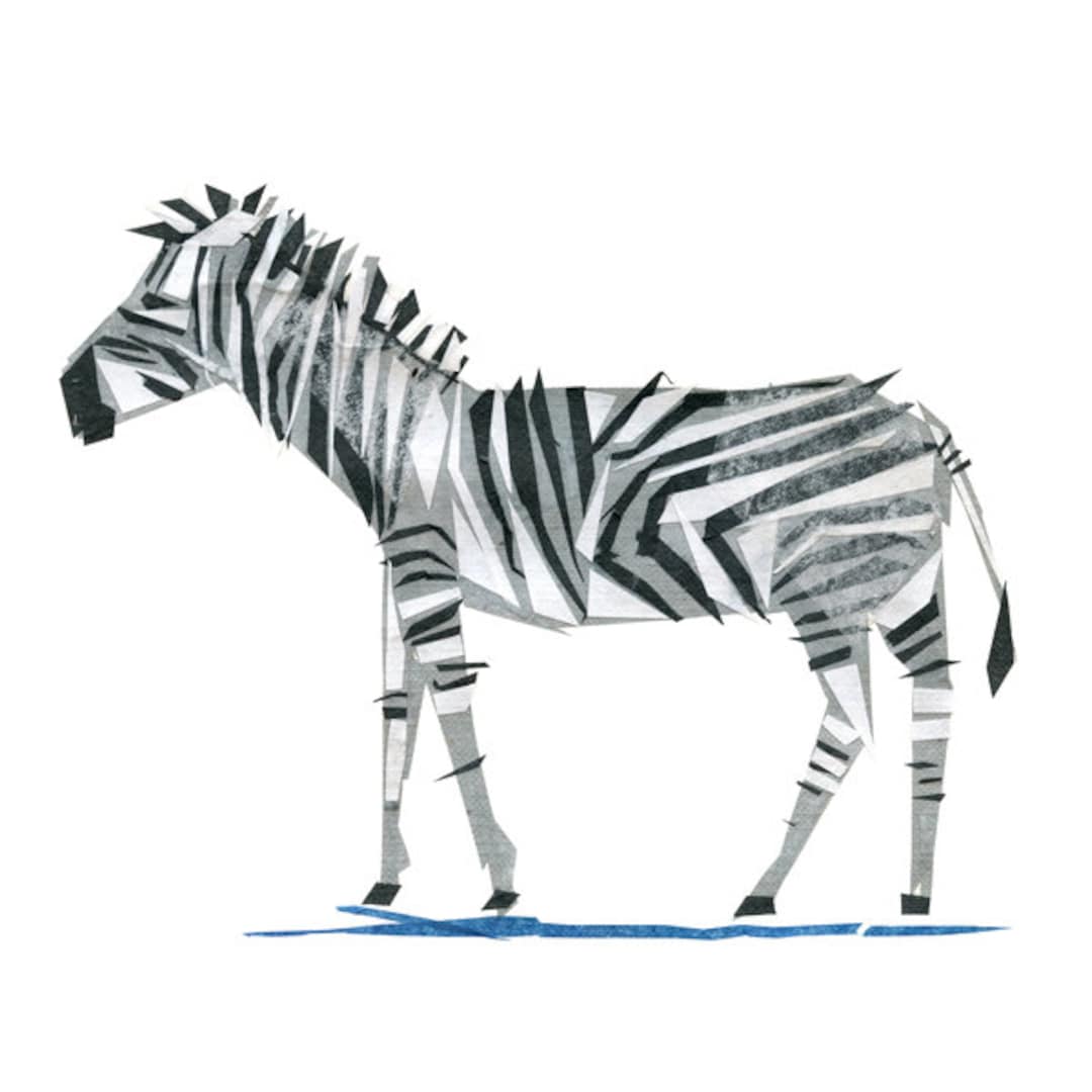Zeb Zebra - Zebra Art Print, Zebra Decor, Animal Art - Etsy