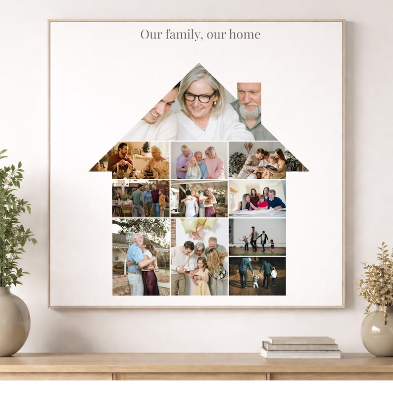 House Photo Collage Canva Template | Family Wall Art - Etsy