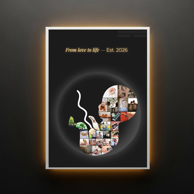 Baby Ultrasound Frame | Printable Sonogram Template | Pregnancy Wall ...