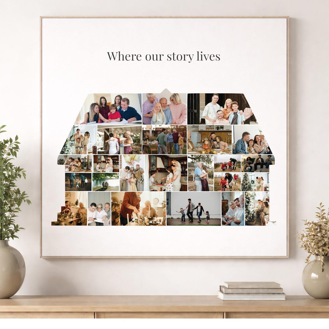 Family House Photo Collage Canva Template - Etsy