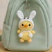 Handmade Crochet Chick Keychain – Amigurumi Baby Chicken Wearing Bunny ...