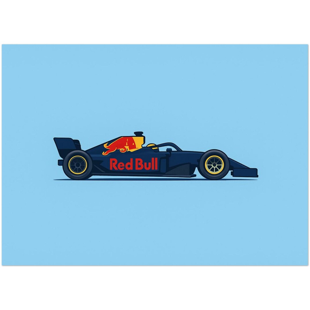Red Bull F1 Car Print | High-quality Poster | Racing Art Decor - Etsy
