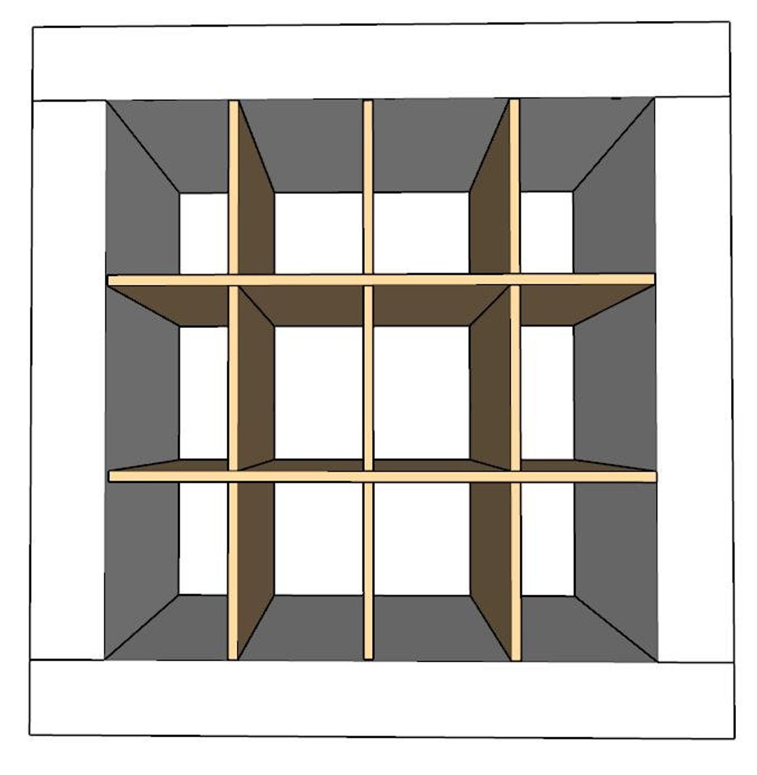 12 Cubby Cube Insert: Storage Shelf Organizer - Etsy