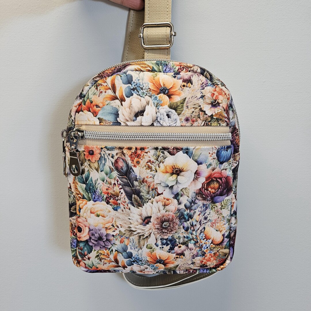 Fall Floral Sling Bag With Adjustable Strap - Etsy