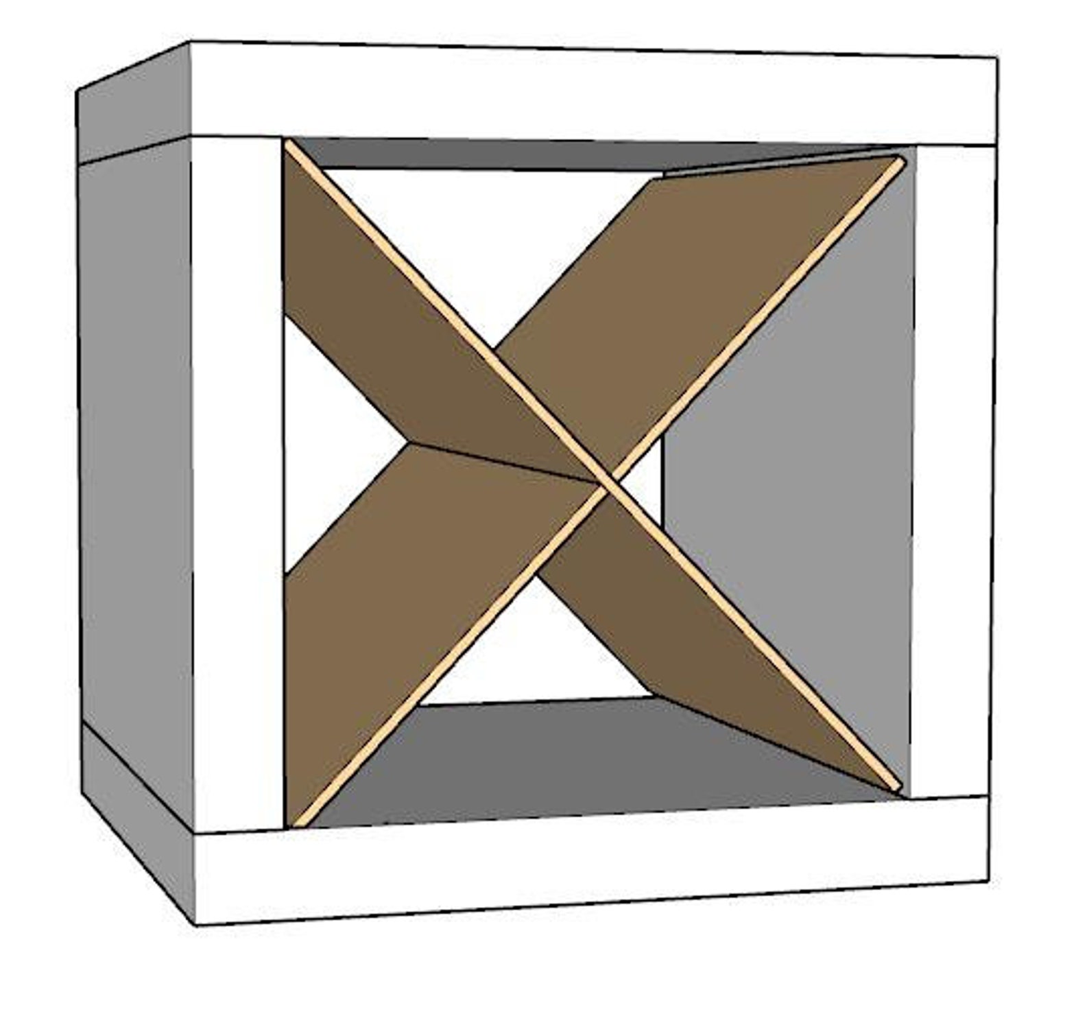 X Divider Cube Insert for Cube Storage Shelves / Vinyl Roll - Etsy Canada