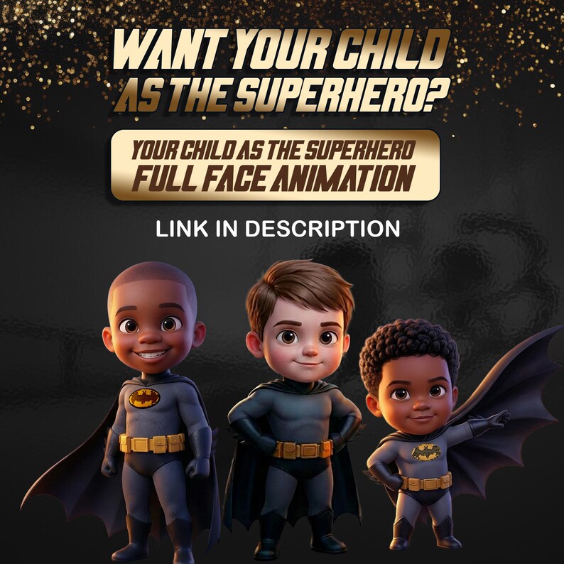 Bat Superhero Invitation | Birthday Invitation | Customized With Child ...