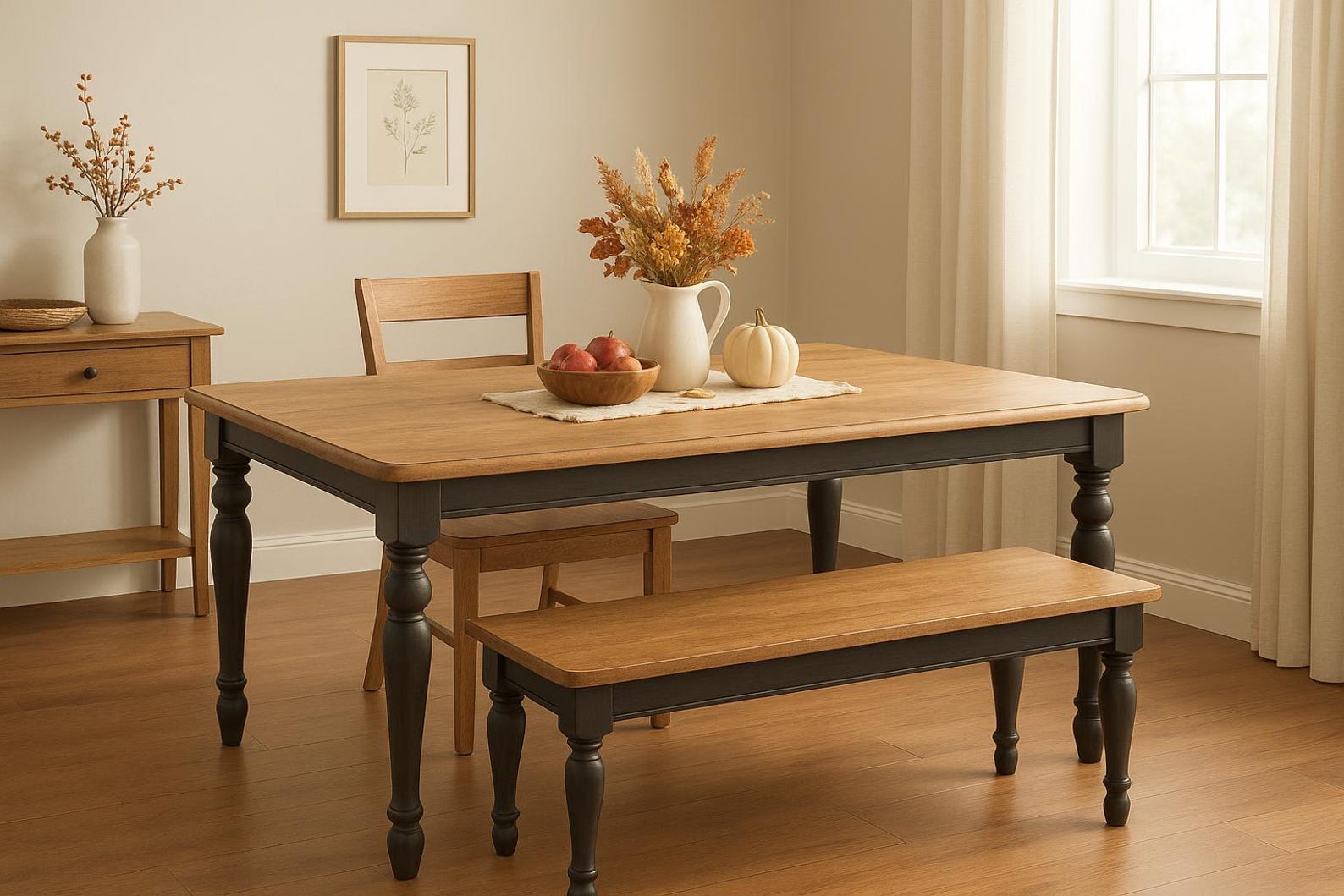 SOLD!! Dining Room Table. Refinished and Painted! - Etsy