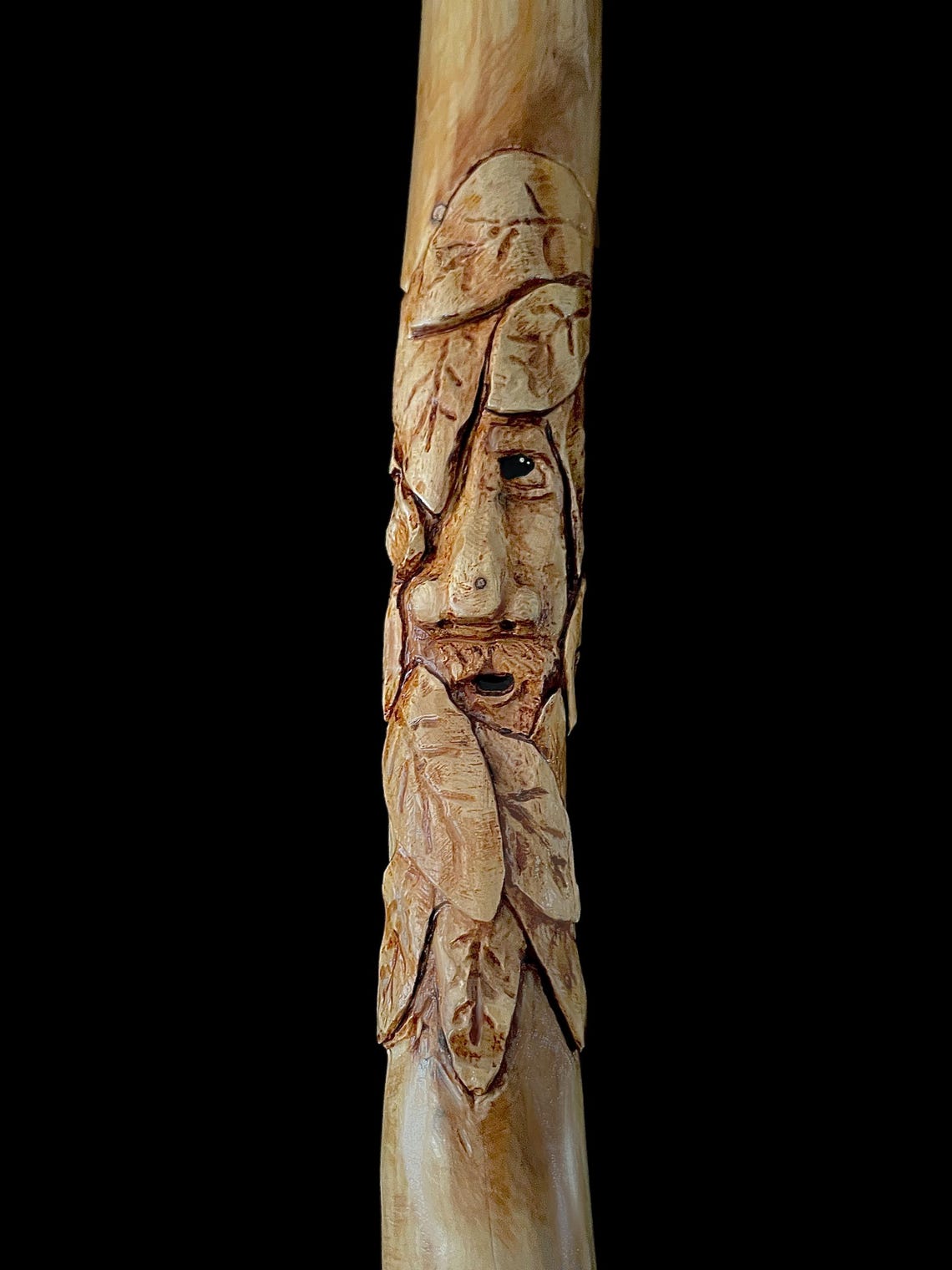 Wood Spirit Cedar Walking Stick – Handmade Hiking Staff, Forest ...