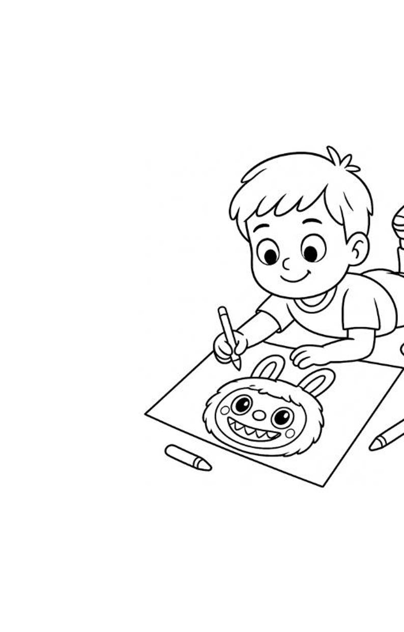 Printable Coloring Book of the Bubu Doll - Etsy