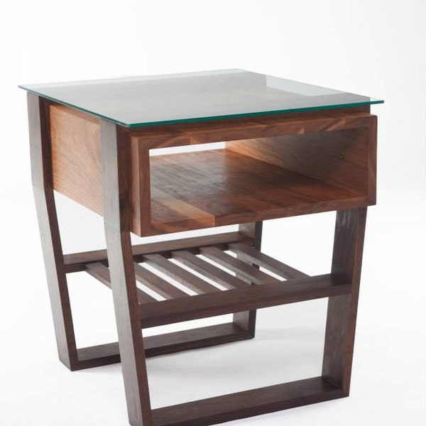 Walnut End Table - Etsy