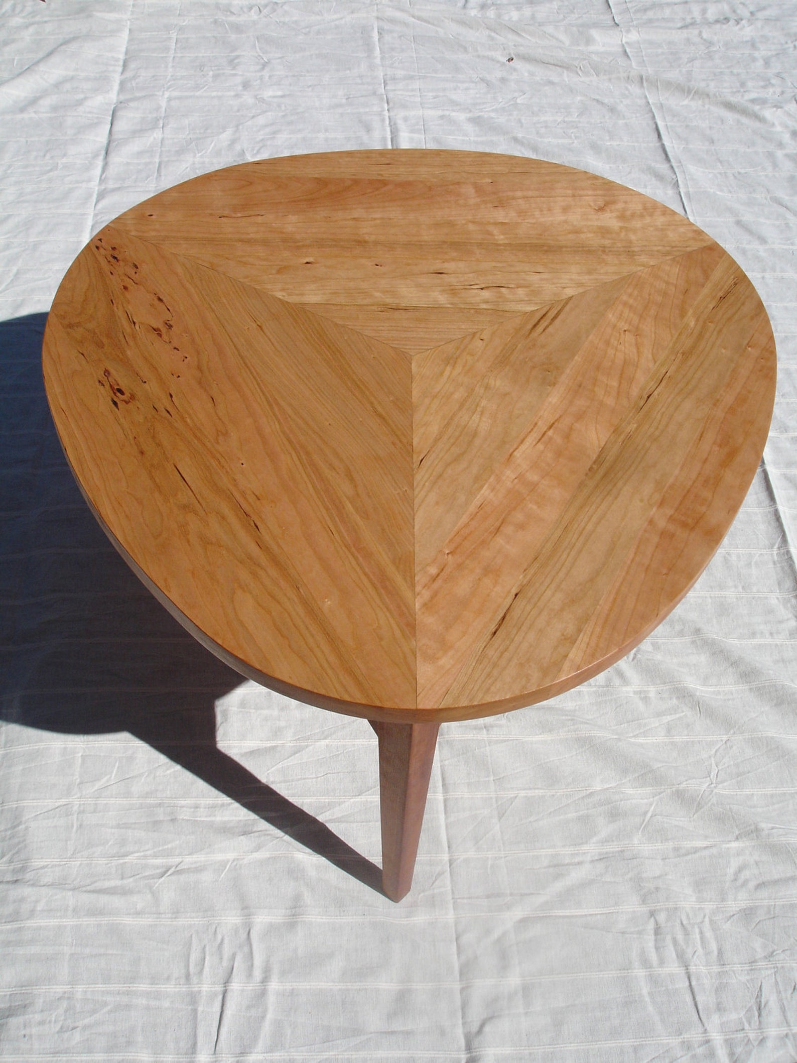 Mid Century Modern Styled Triangular Cherry Coffee Table - Etsy