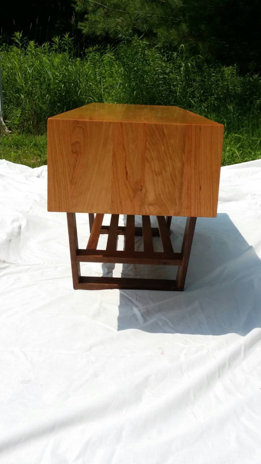 Mid century modern styled TV stand with drawers. | Etsy