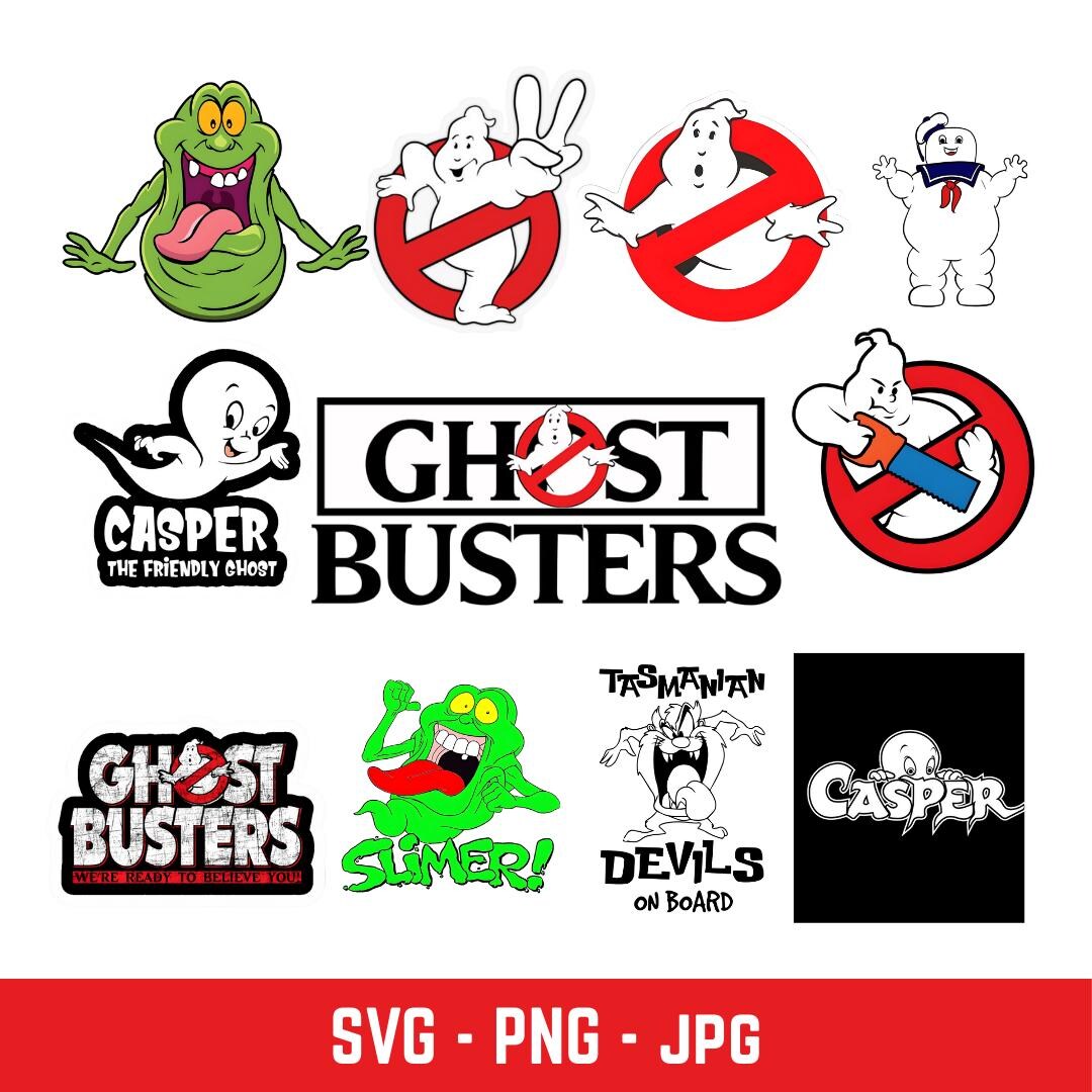 Funny Ghost Hunter PNG Bundle, Retro Ghost Catcher Clipart, Spooky ...