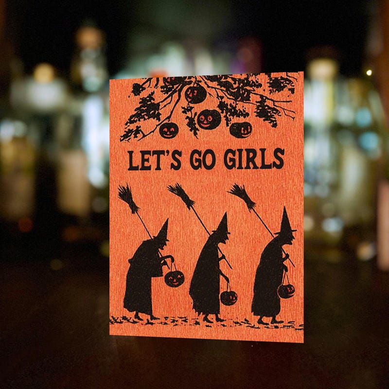 Witch Halloween Card - Etsy