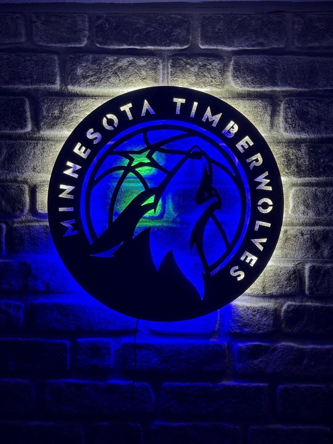 Minnesota Timberwolves Light-wall Decor-nba Wall Decor-birthday Gift ...