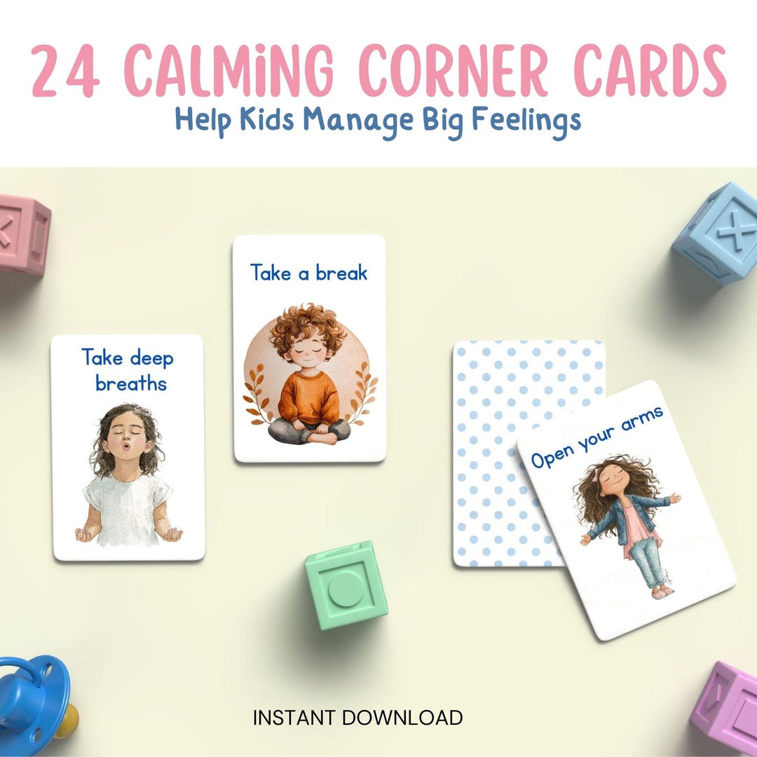 Calming Corner Cards Printable, Emotional Regulation Tool, Coping ...