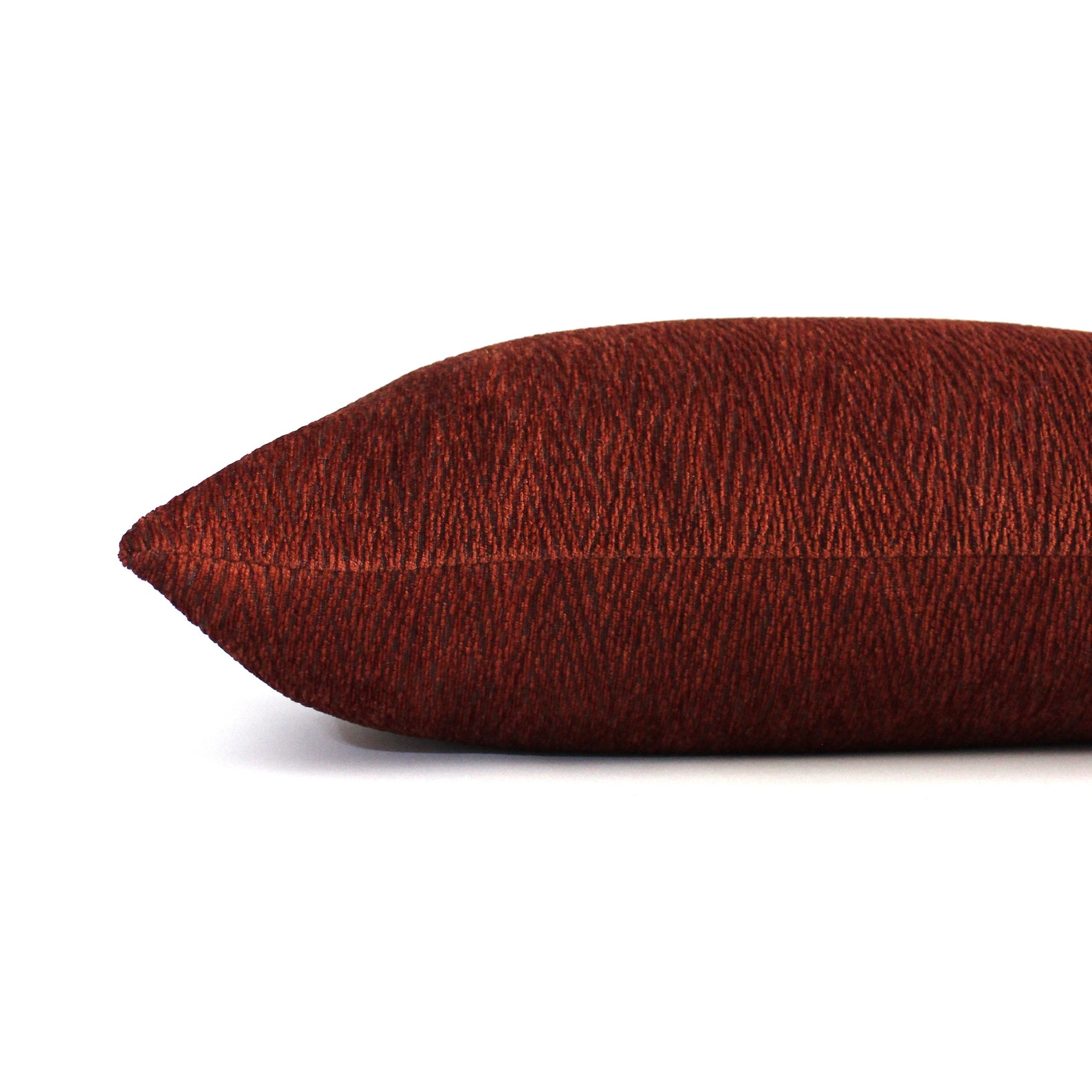 Lumbar Pillow Cover Rust Chenille Upholstery Throw Pillow - Etsy