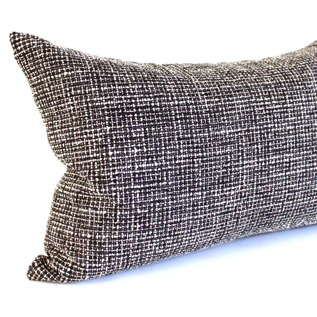 Black Tweed Throw Pillow Cover, Modern Decorative Cushion - Etsy