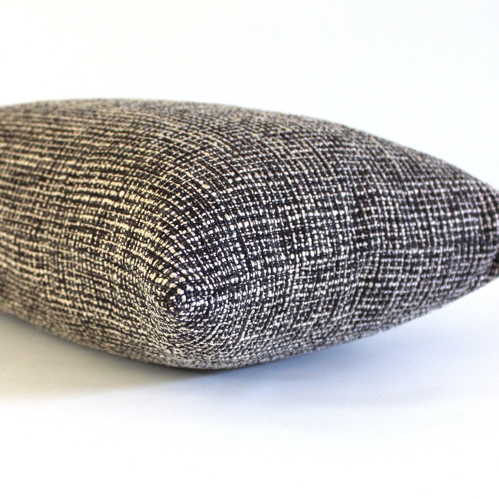 Black Tweed Lumbar Pillow Cover, Modern Upholstery (8x16) - Etsy