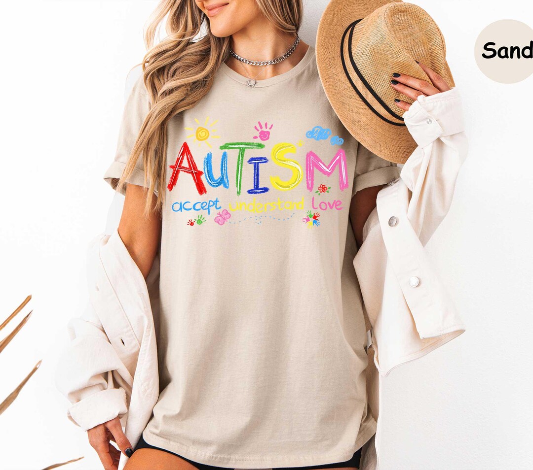 Brushstroke Autism Shirt, Autism Awareness Shirt, Autism Puzzle Pieces ...