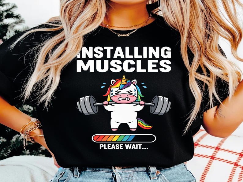 Installing Muscles SVG | Funny Unicorn PNG | Gym Workout Shirt | Cricut ...