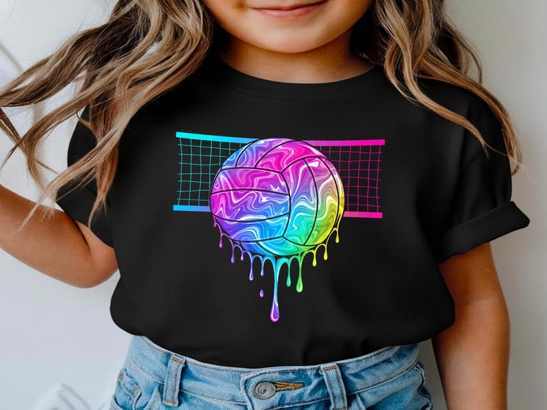 Dripping Rainbow Volleyball Svg | Psychedelic Png for Shirt | Trippy ...