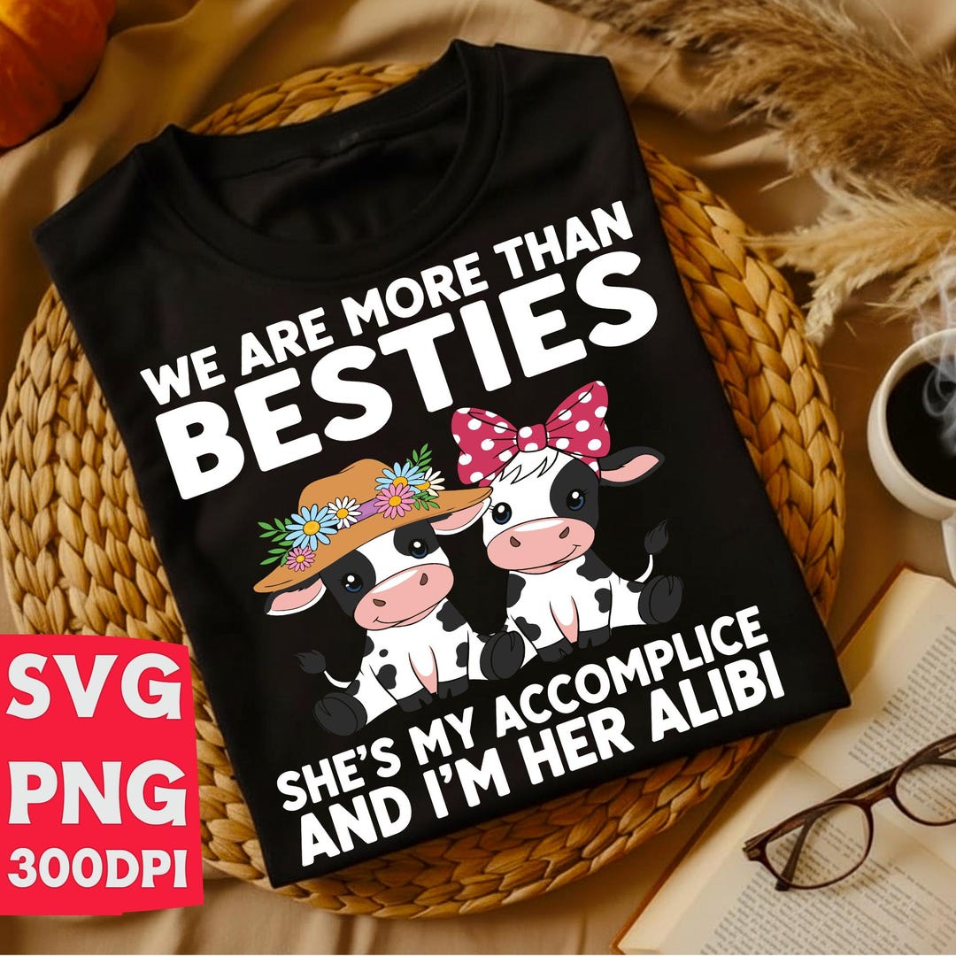 More Than Besties SVG | Funny Cow PNG | Best Friend Shirt | Cricut Cut ...