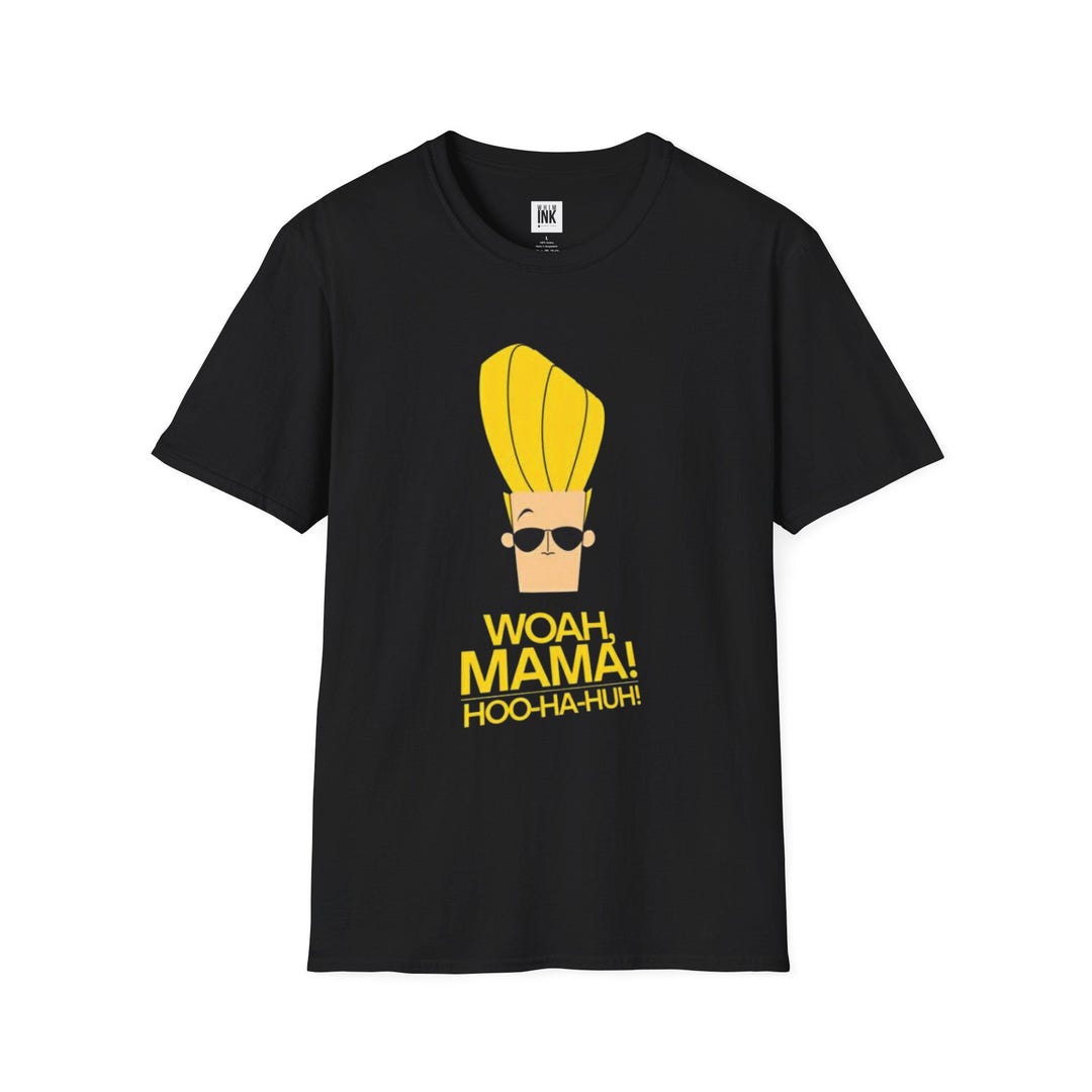Woah Mama Hoo-hah-huh Graphic T-shirt | Johnny Bravo Face Illustration ...