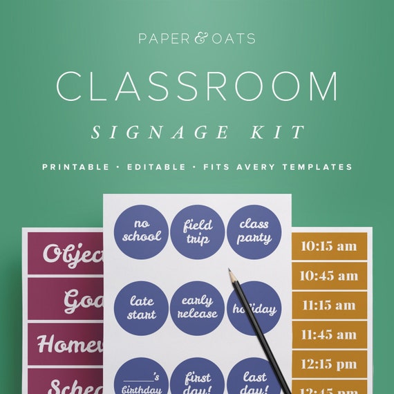 Classroom Decor Kit Printable Classroom Decorations | Etsy