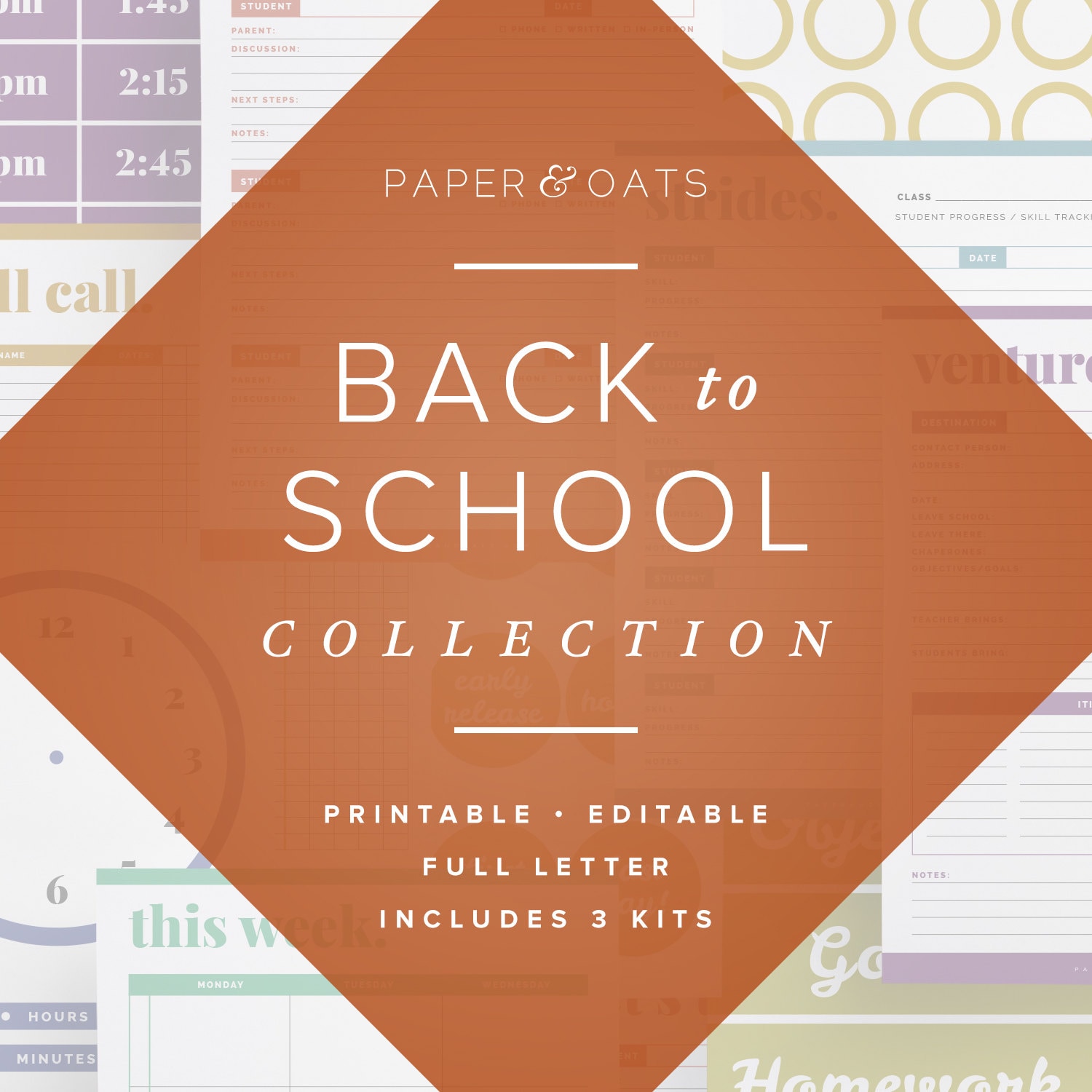 Teacher Planner Pack, Back to School Planners, Lesson Planning ...