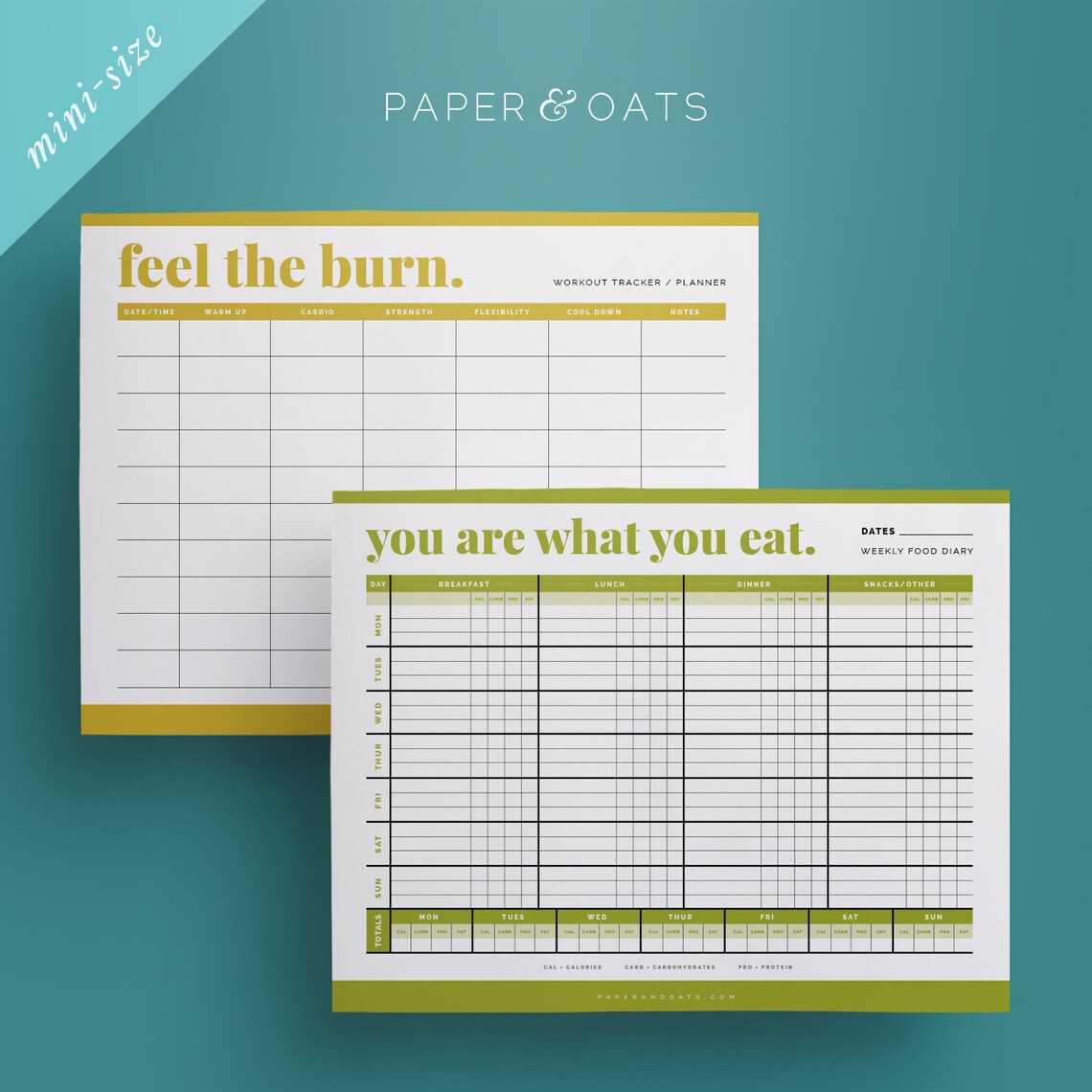Mini Health Planner Fitness Planner Daily Habits Planner - Etsy