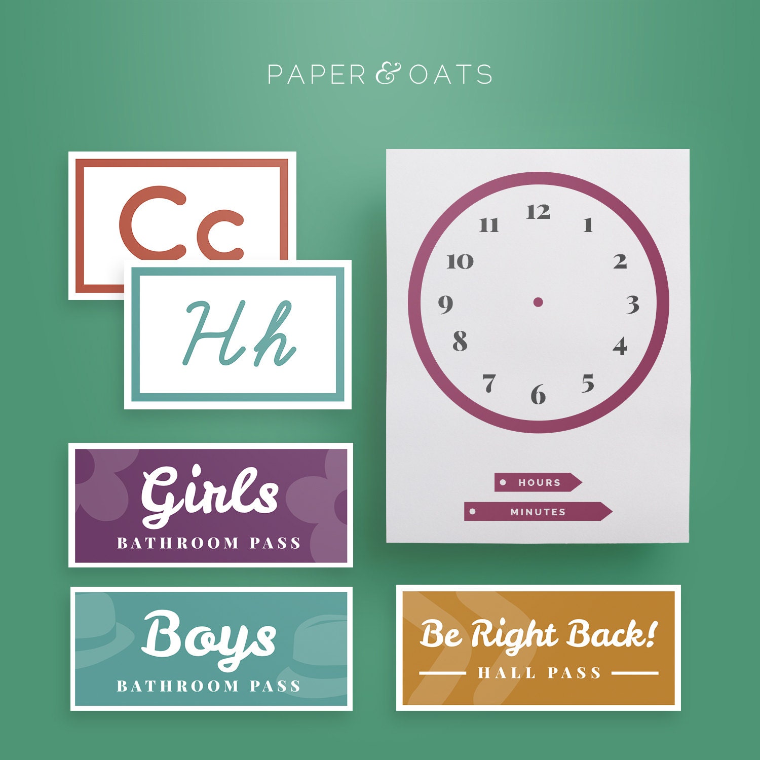 Printable Classroom Decor Kit: Teacher Organization, Signs (PDF ...