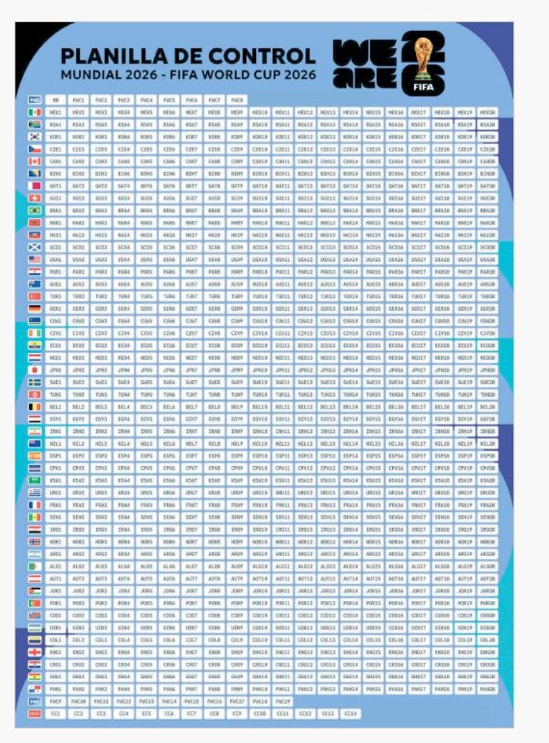 World Cup 2026 Sticker Checklist Bundle | Printable PDF + Excel Tracker ...