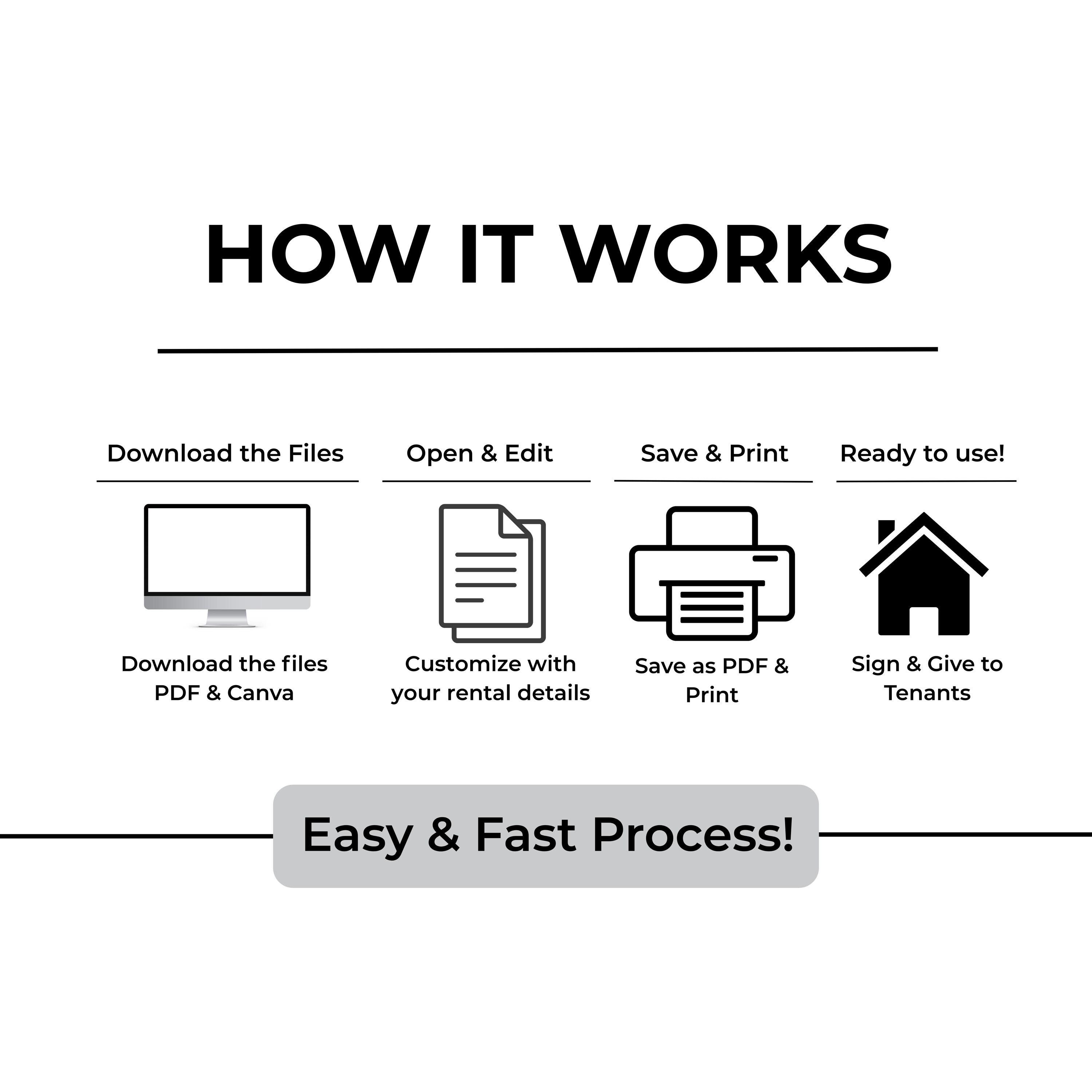 Rental Application Form | Landlord Tenant Screening (fillable PDF ...